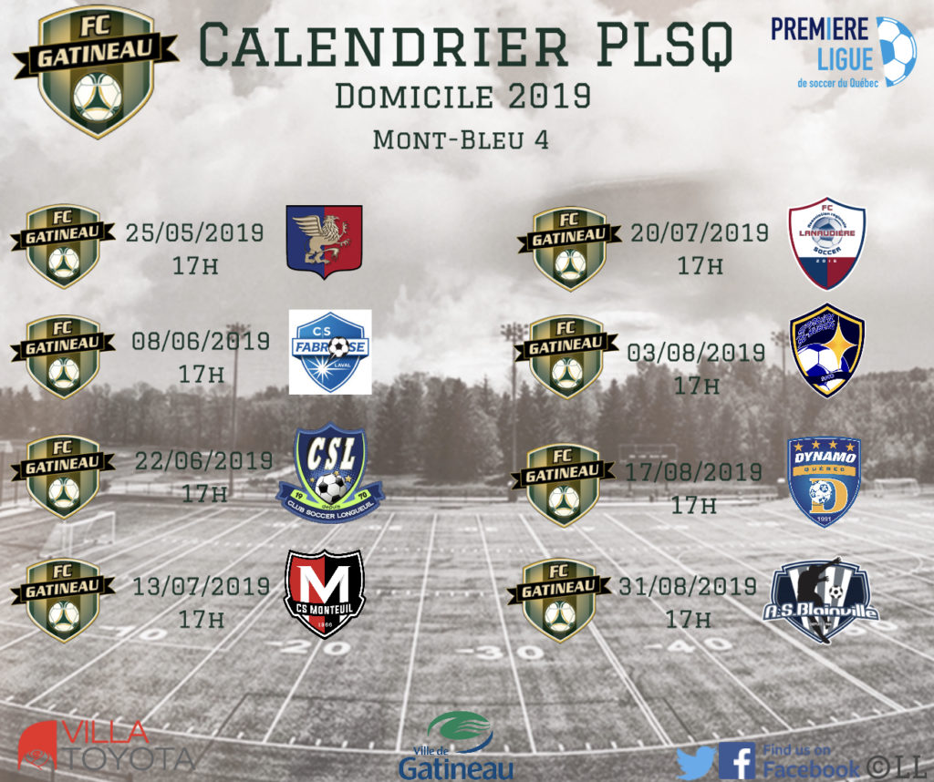 Horaire et Billetterie – FC Gatineau